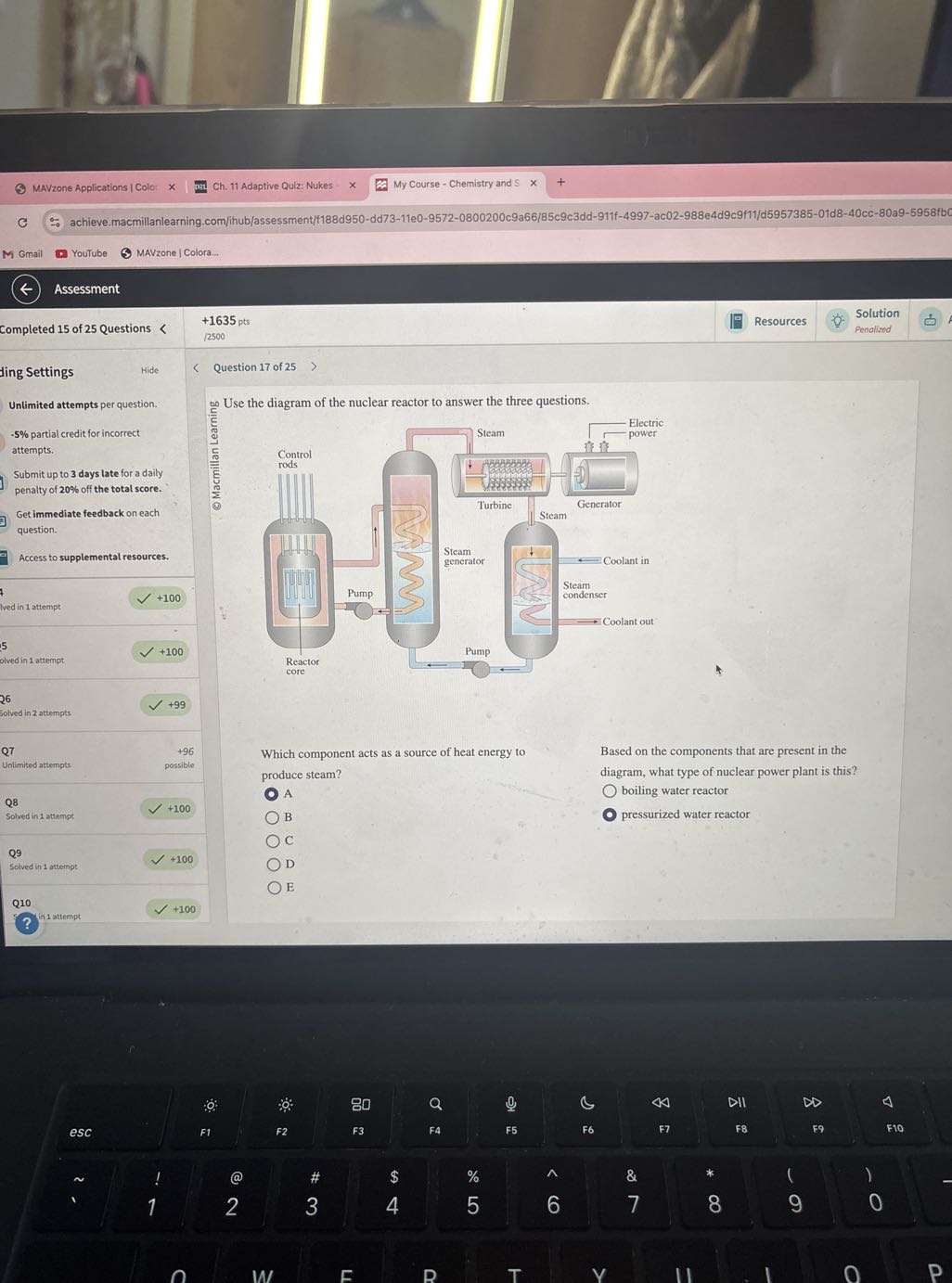 MaVzone Applications I Color Ch. 11 Adaptive Quiz: Nukes My Course ...