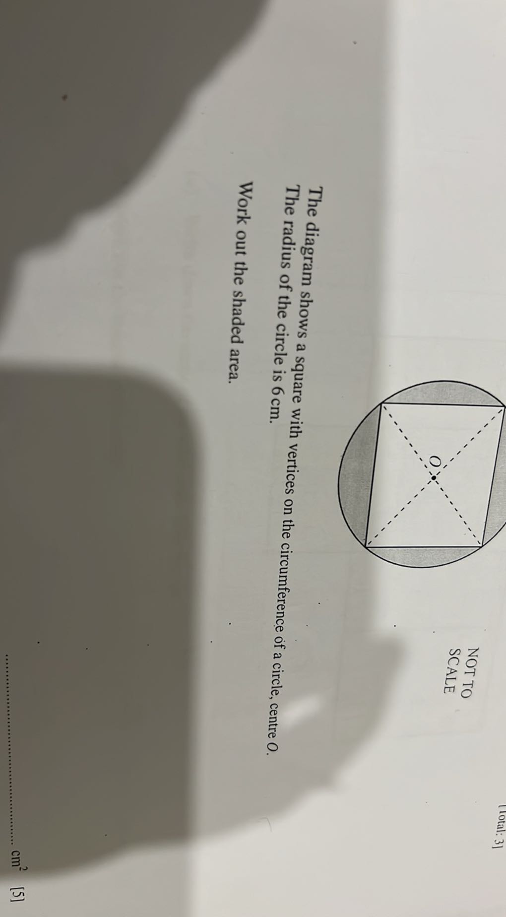 NOT TO SCALE The diagram shows a square with vertices on the ...