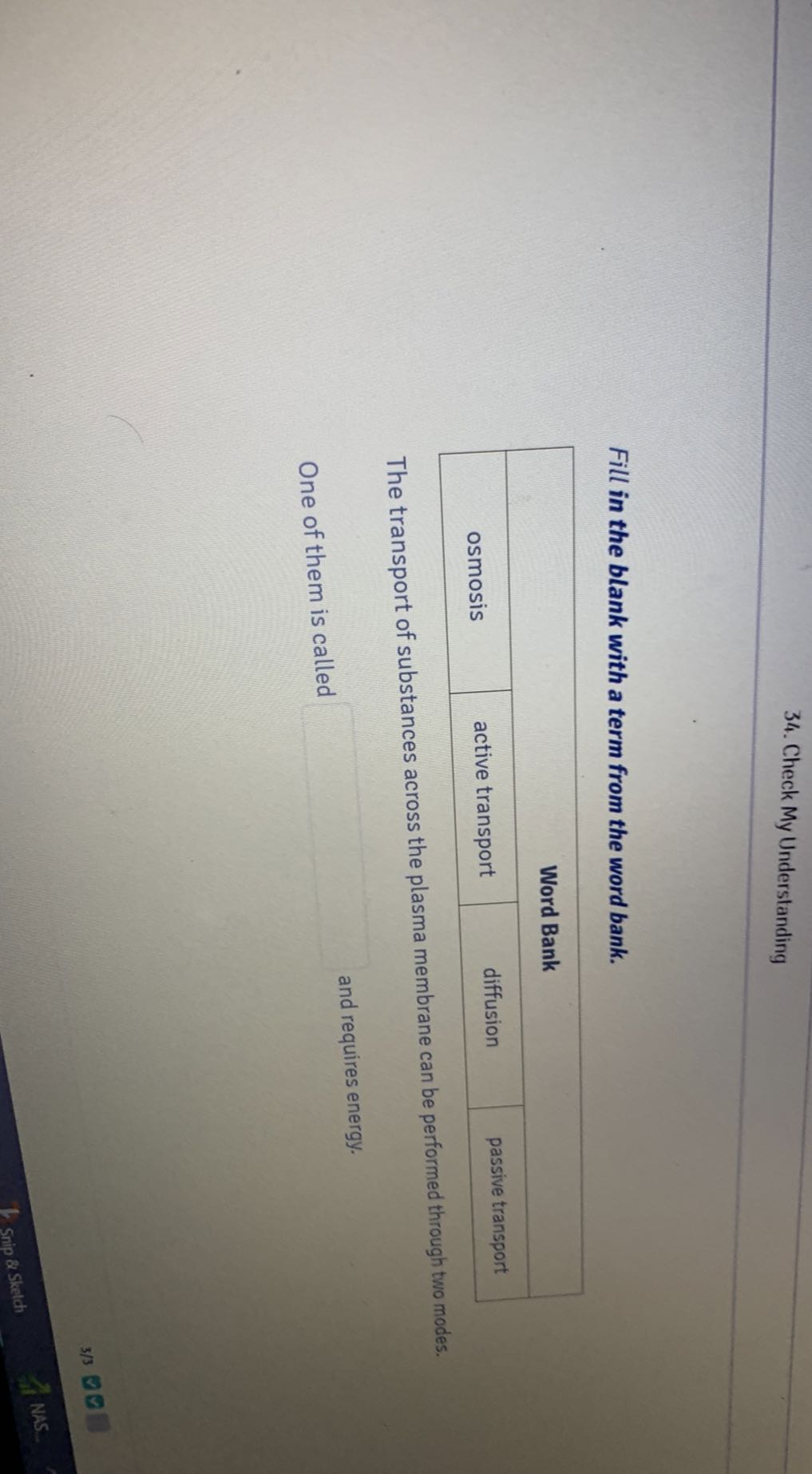 34 check my understanding fill in the blank with a term from the word bank begintabularcccc ...