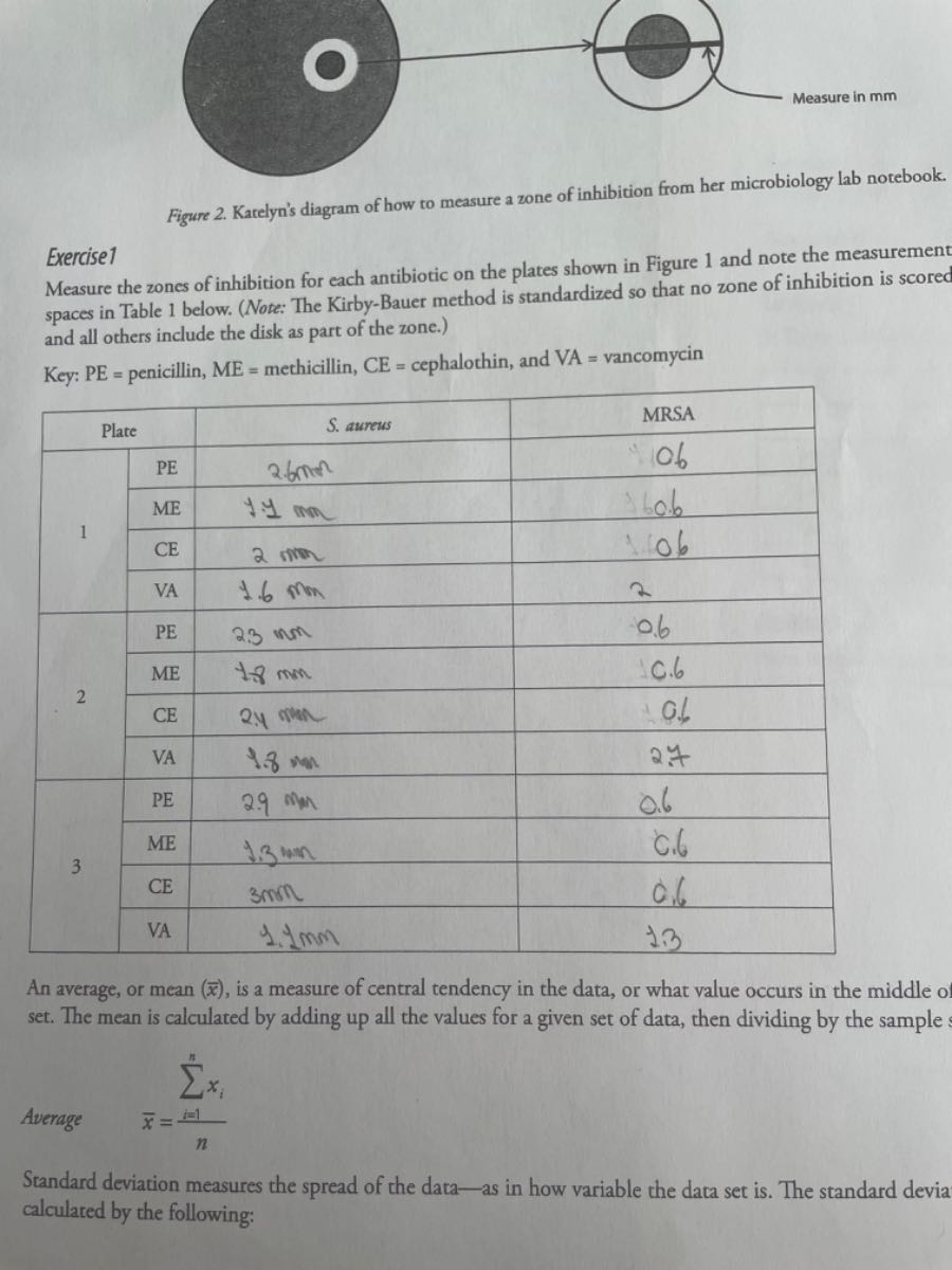 figure 2 katelyns diagram of how to measure a zone of inhibition from ...