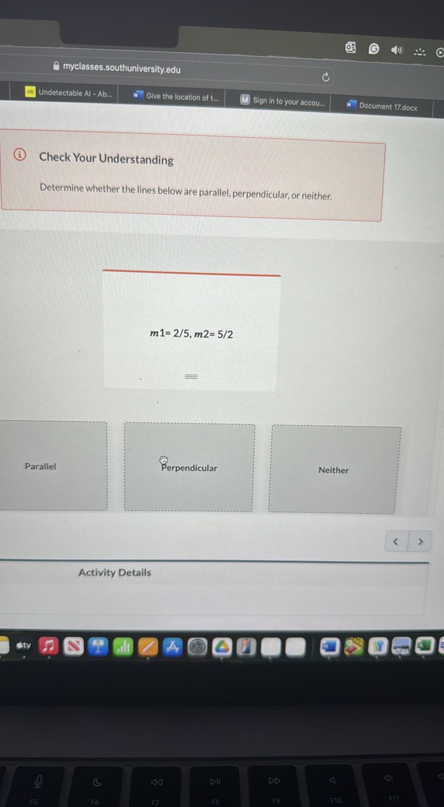 myclasses.southuniversity.edu Undetectable AI - Ab... Give the location ...