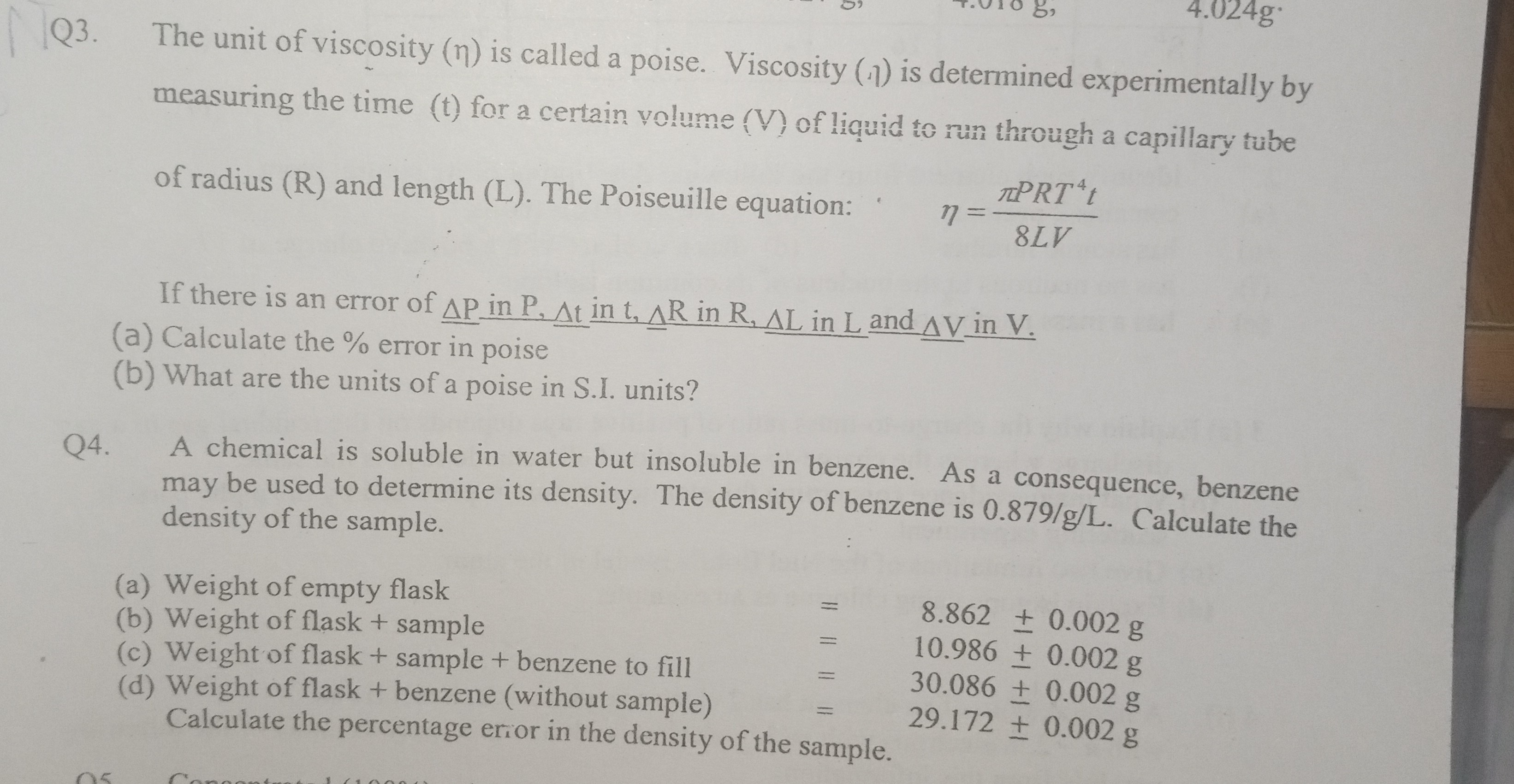 q3 the unit of viscosity eta is called a poise viscosity 7 is ...