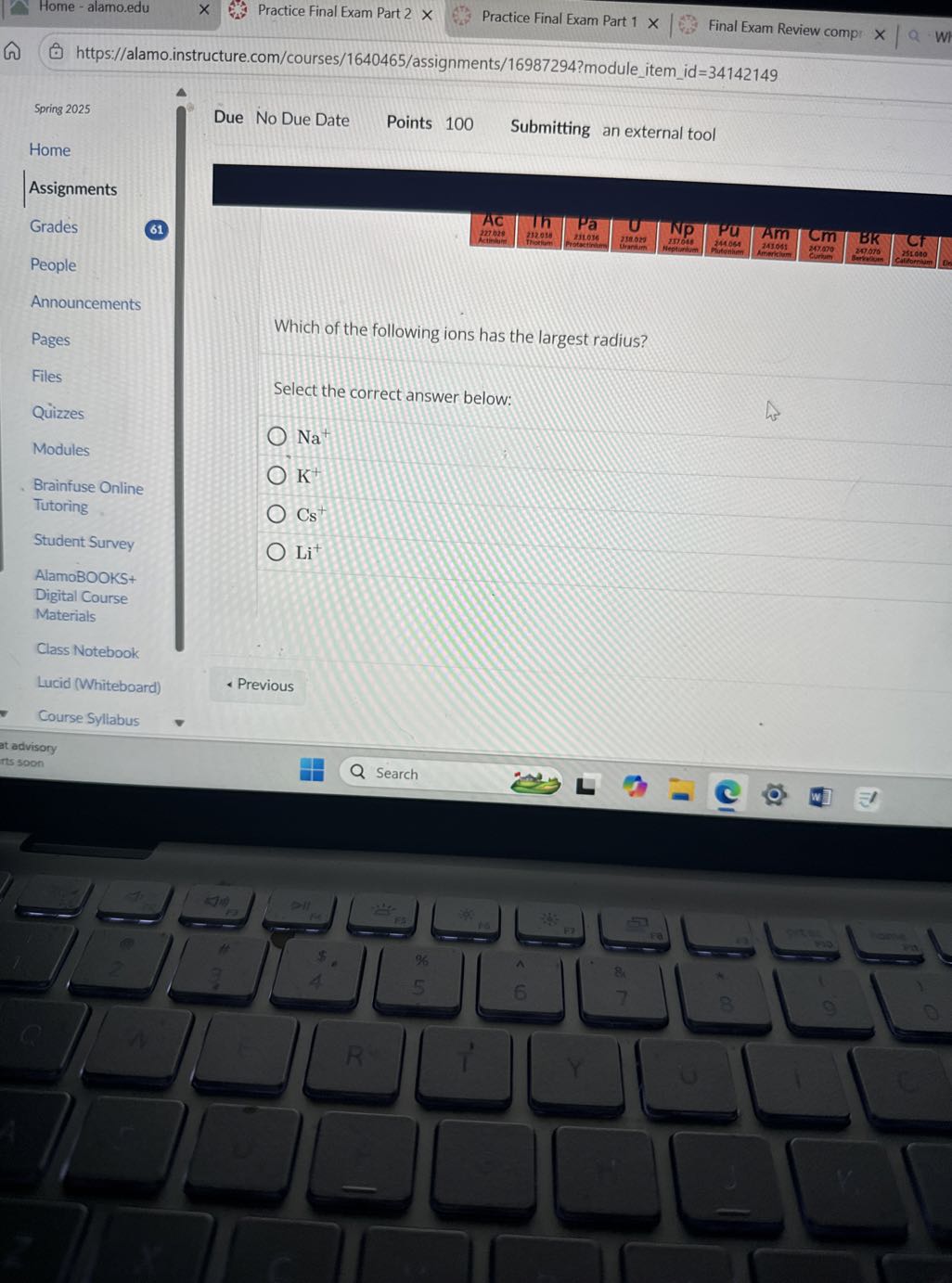 Home - alamo.edu Practice Final Exam Part 2 Practice Final Exam Part 1 Final Exam Review compr ...