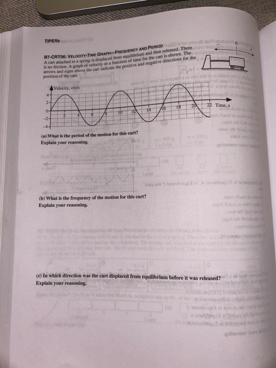 SOLVED: TIPERs B7-CRT06: VELOCITY-TIME GRAPH-FREQUENCY AND PERIOD A ...