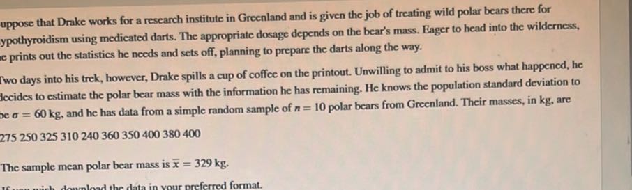 uppose that Drake works for a research institute in Greenland and is ...