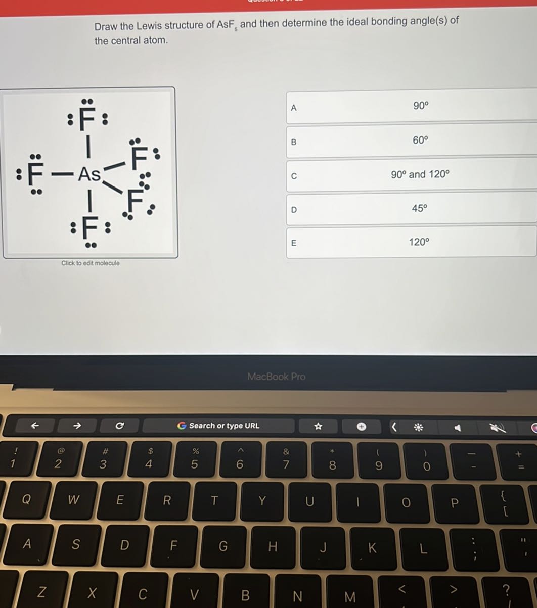 Draw the Lewis structure of AsF5 and then determine the ideal bonding ...