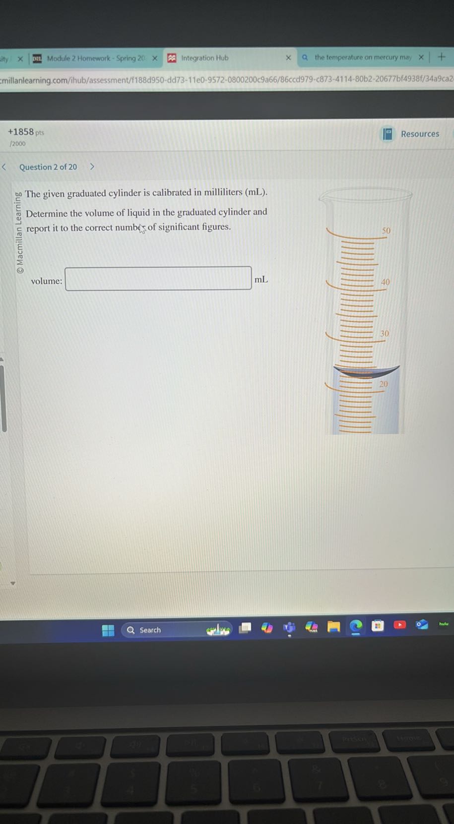 Module 2 Homework - Spring 20 Integration Hub the temperature on ...