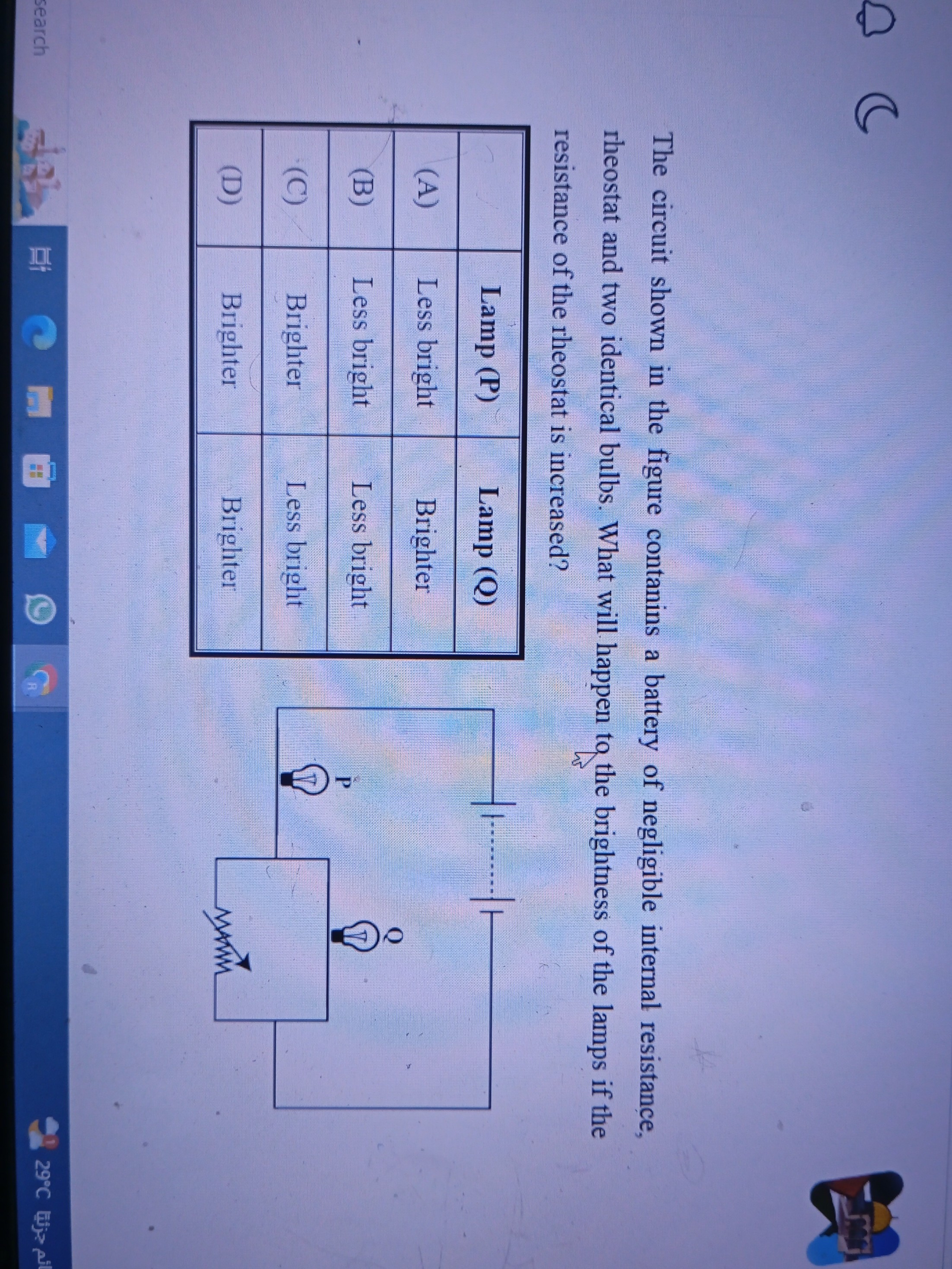 the circuit shown in the figure contanins a battery of negligible ...