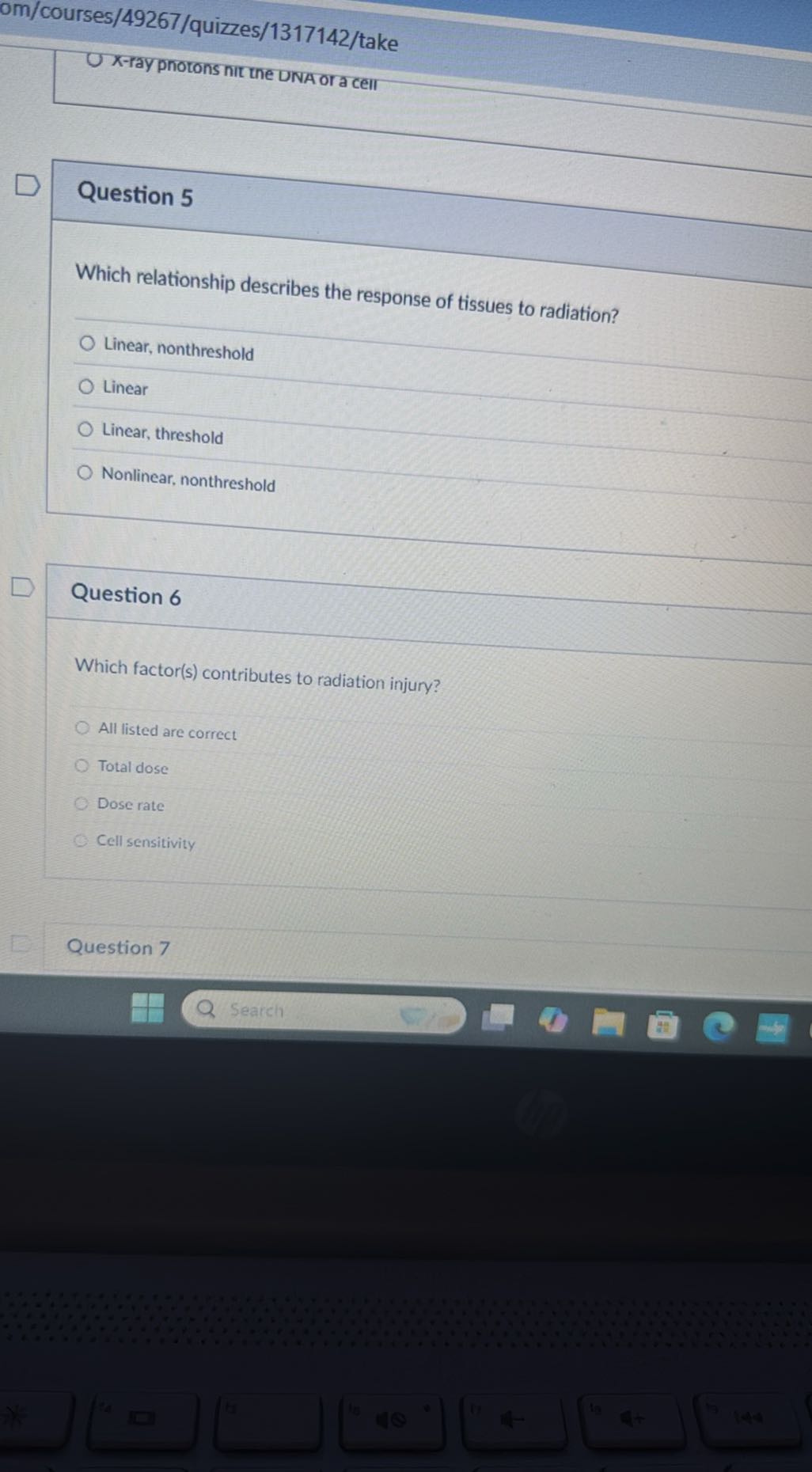 om/courses/49267/quizzes/1317142/take UX-ray protons nit the UNA or a ...