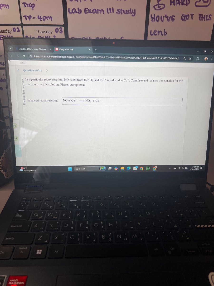 Lab Exam III study TP-4pm You've got thes Assigned Homework, Chapter Integration Hub integration ...