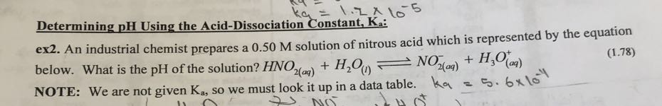 Determining 𝐩 𝐇 Using the Acid-Dissociation Constant, Ka : ex2. An ...