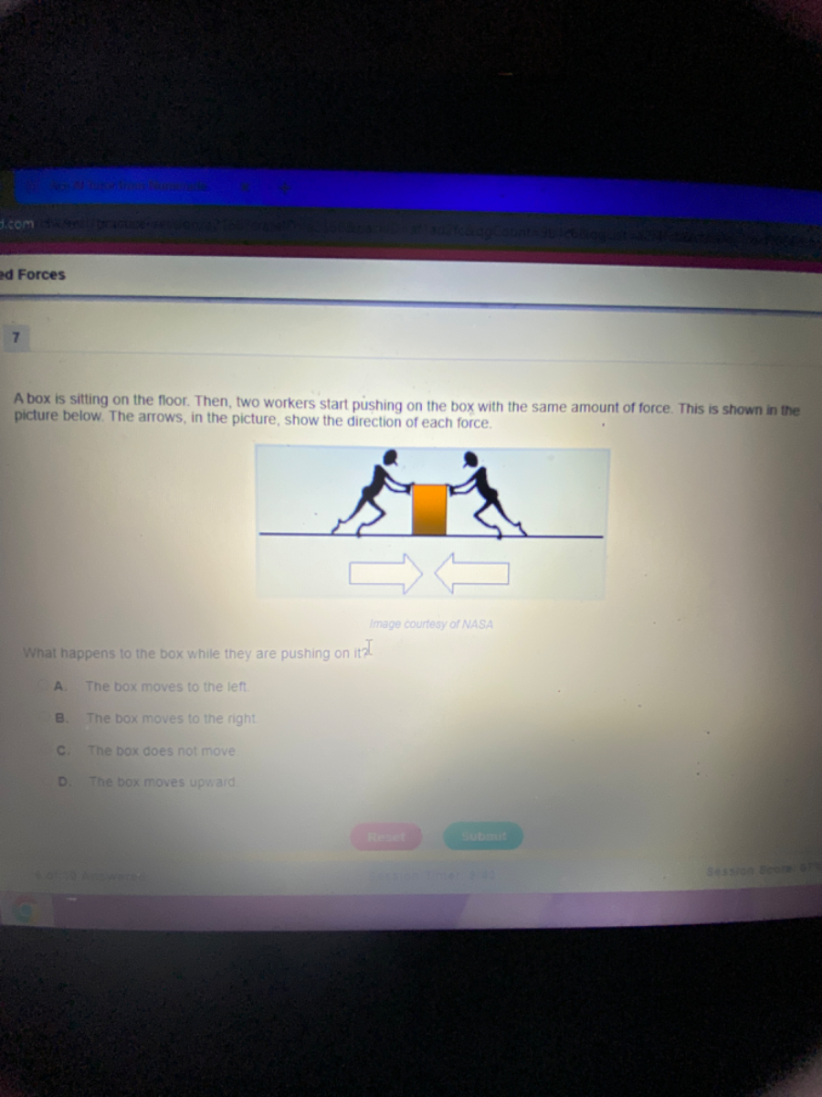 isom Forces 7 A box is sitting on the floor. Then, two workers start ...