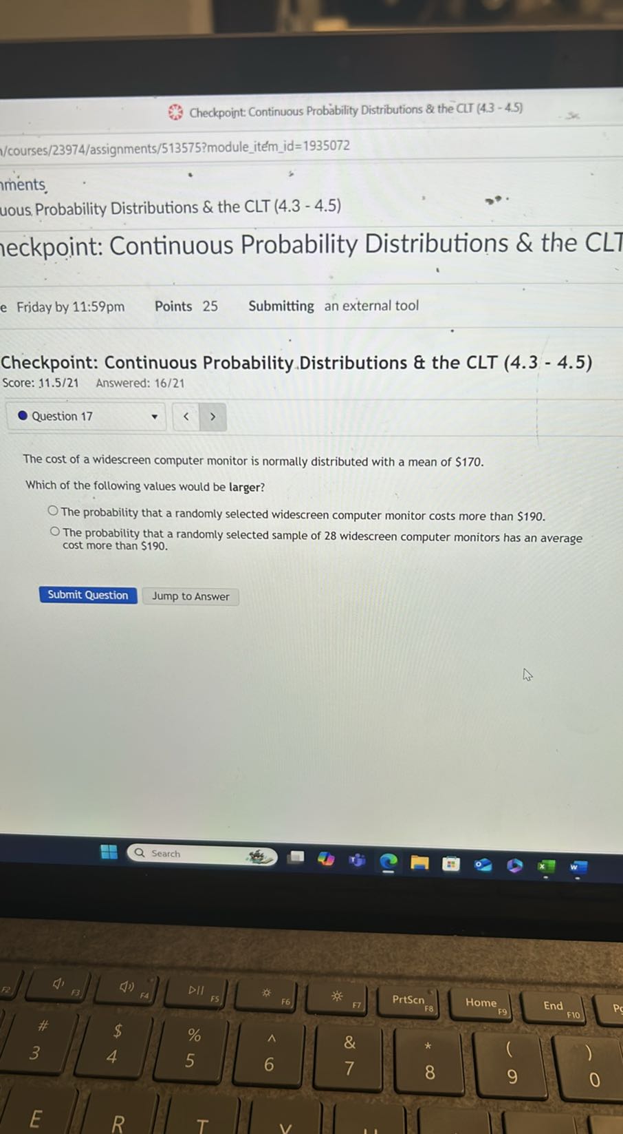 Checkpoint: Continuous Probability Distributions & the CII (4.3 - 4.5 ...