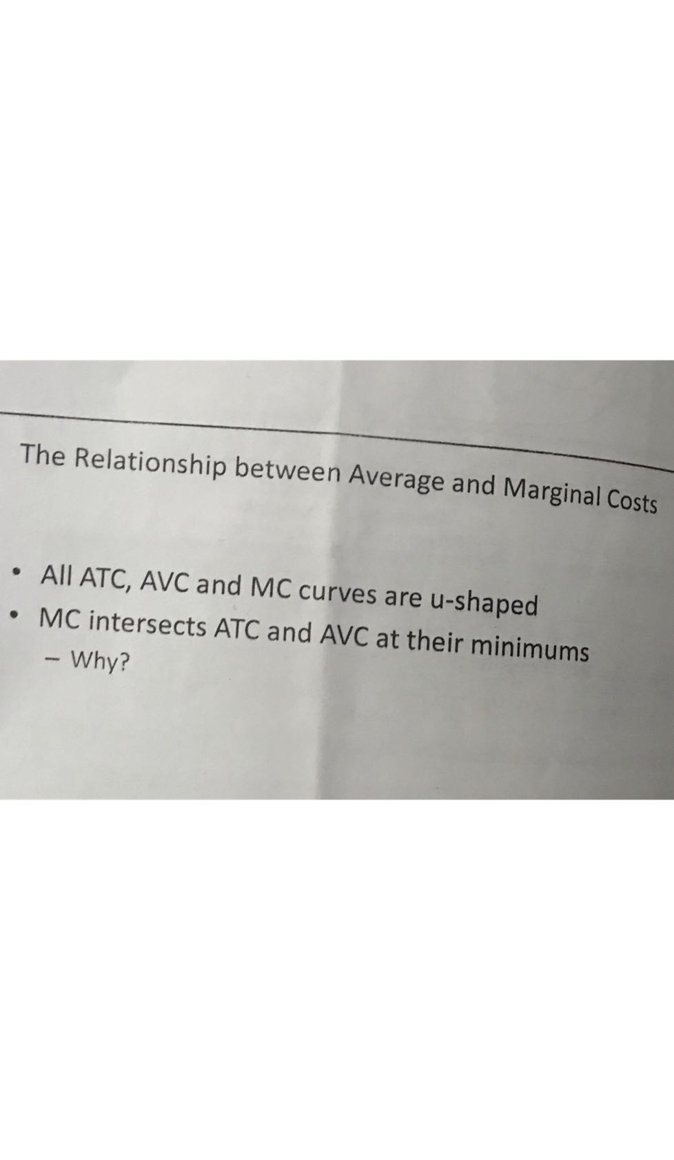 The Relationship between Average and Marginal Costs - All ATC, AVC and ...