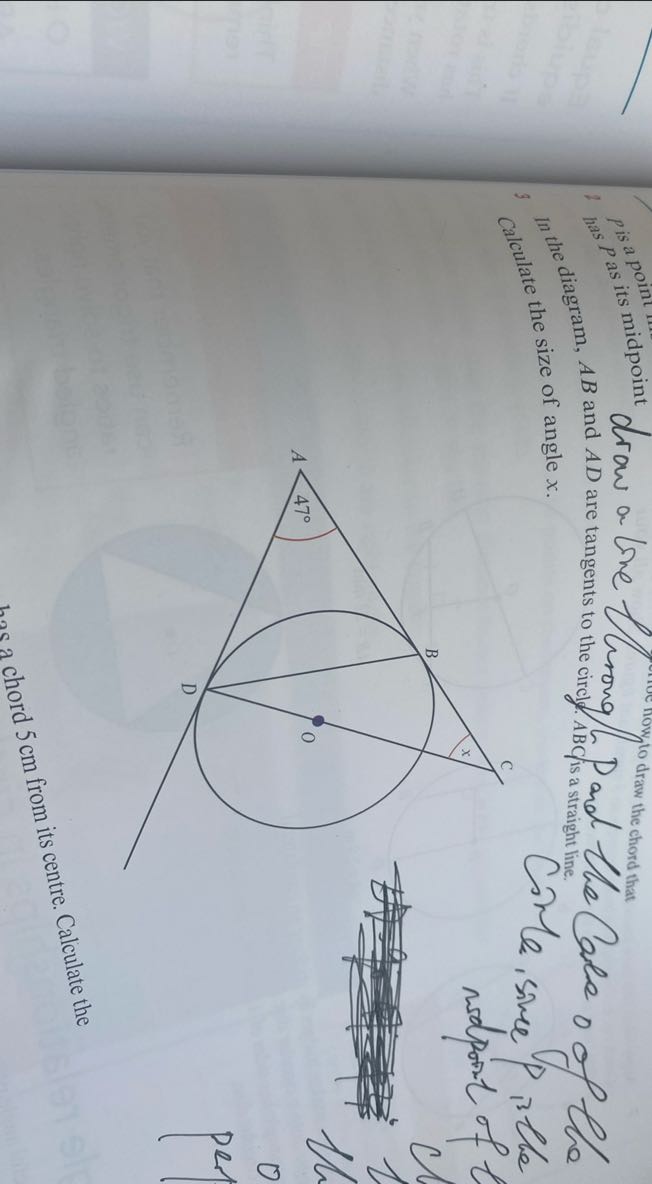 p n^95P as as its midpoint drow a line for in the diagram, A B and A D ...