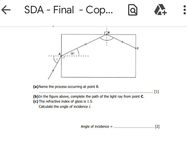 leftarrow sda final cop delta a name the process occurring at point b bin the figure above ...