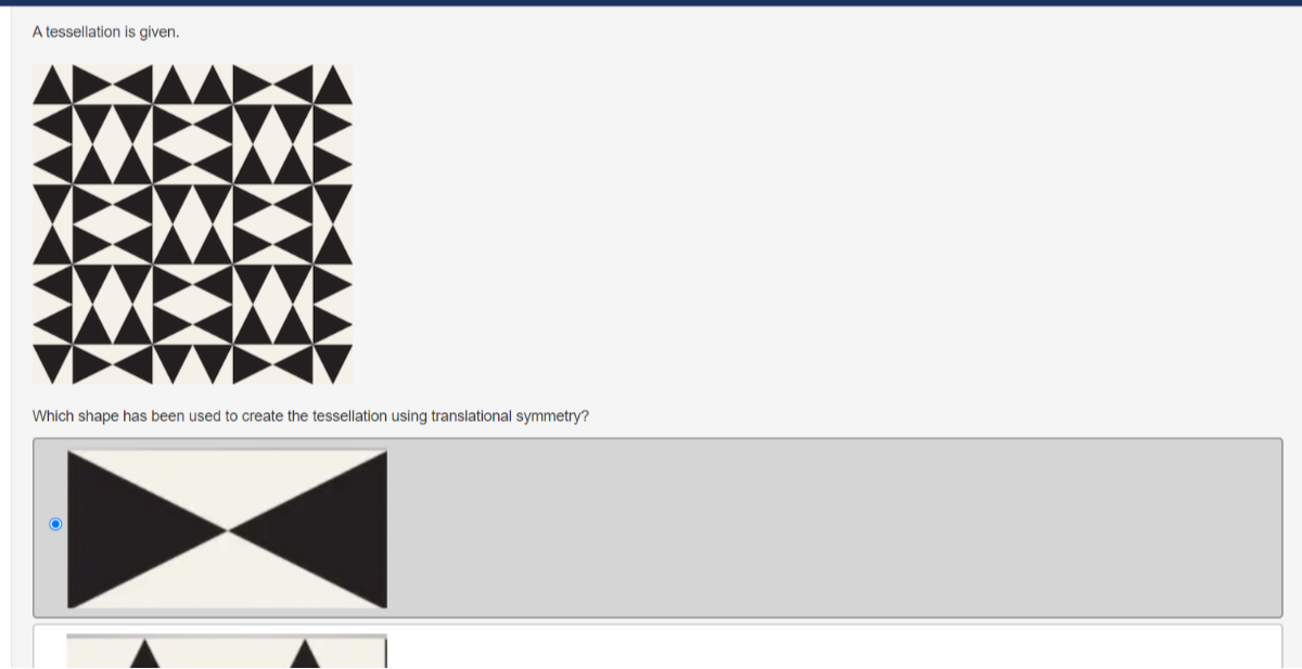 A tessellation is given. Which shape has been used to create the ...