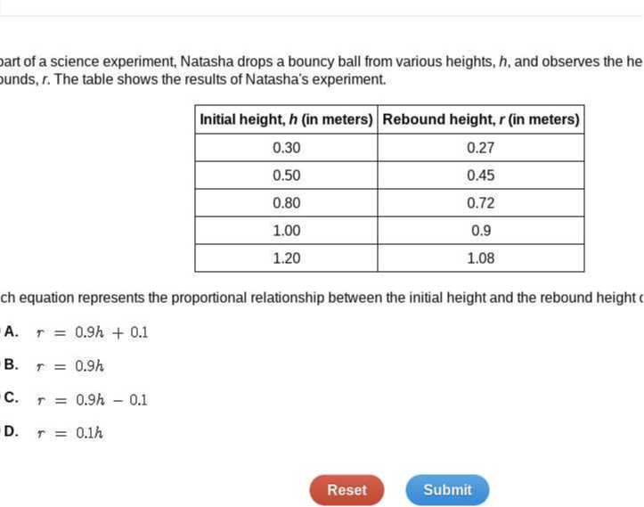 [GET ANSWER] part of a science experiment, Natasha drops a bouncy ball ...