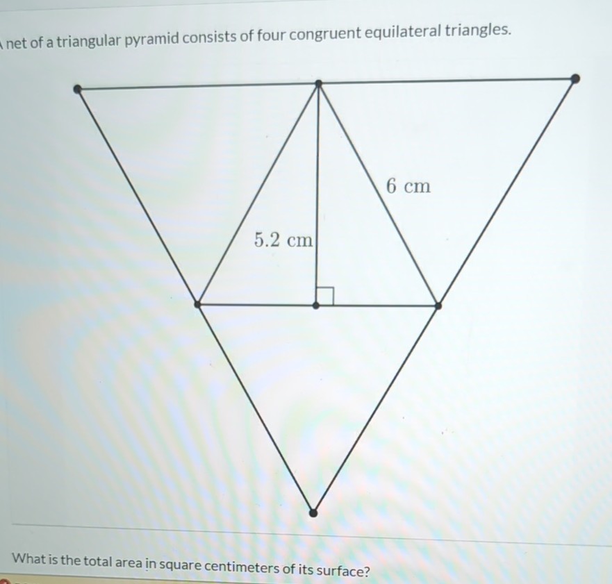net of a triangular pyramid consists of four congruent equilateral ...