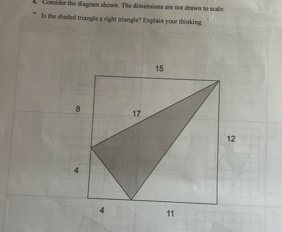 Consider the diagram shown. The dimensions are not drawn to scale. Is ...