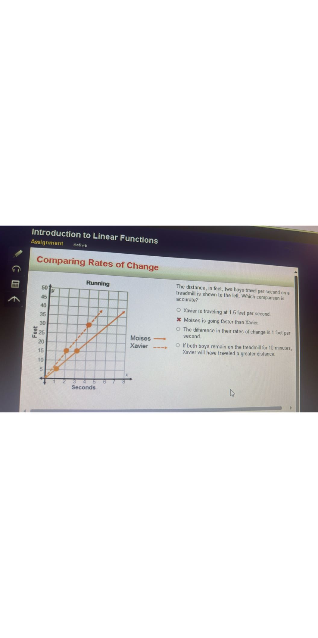 Introduction to Linear Functions Assignment Active Comparing Rates of ...