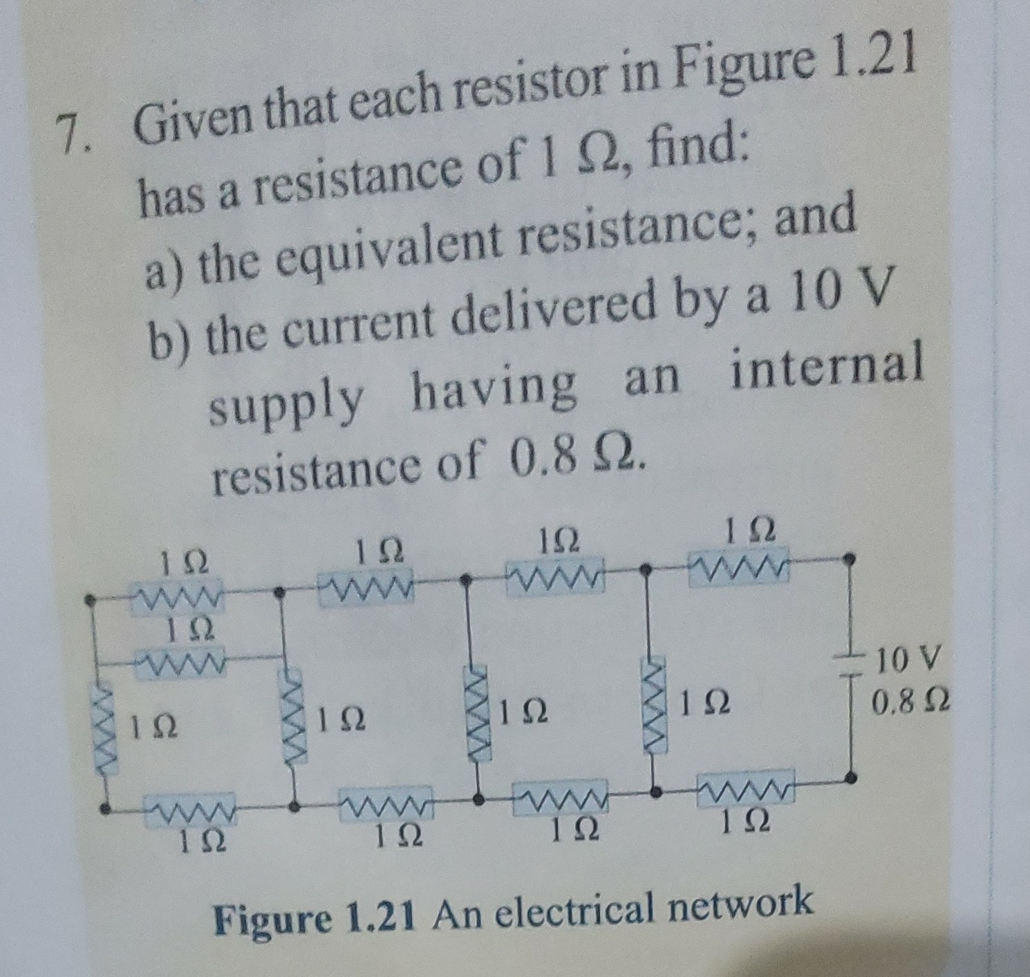 7 given that each resistor in figure 121 has a resistance of 1 omega ...