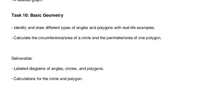 Task 10: Basic Geometry - Identify and draw different types of angles ...