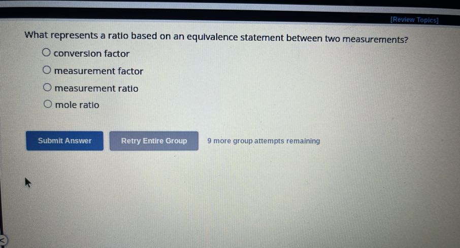 [Review Topics] What represents a ratio based on an equivalence ...
