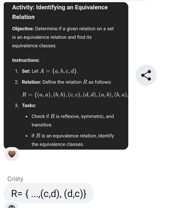 activity identifying an equivalence relation objective determine if a ...