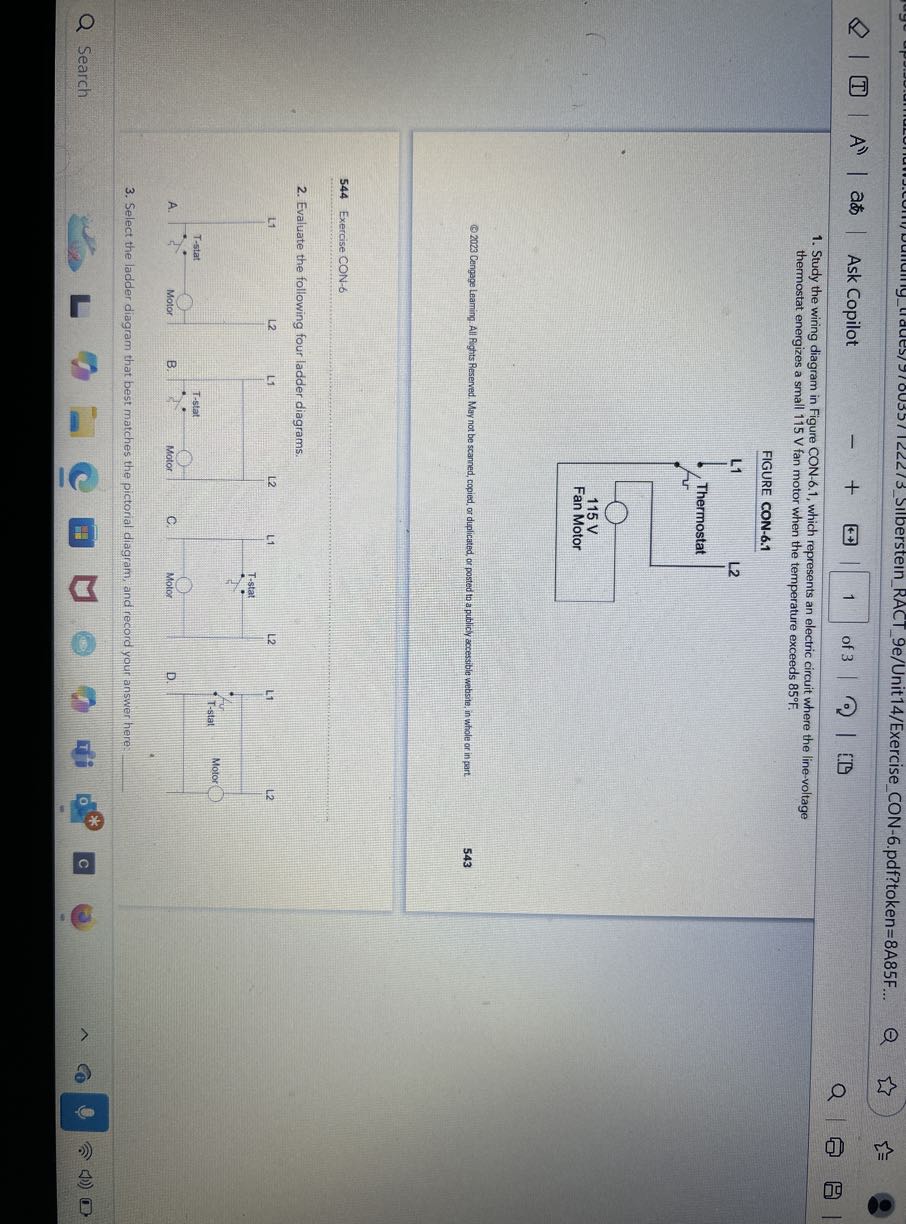 1. Study the wiring diagram in Figure CON-6.1, which represents an ...