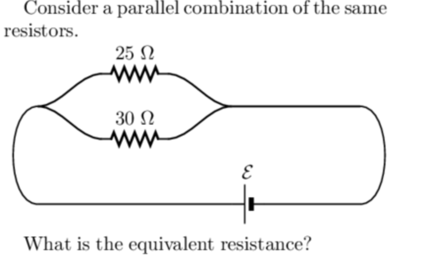 Consider a parallel combination of the same resistors. What is the ...