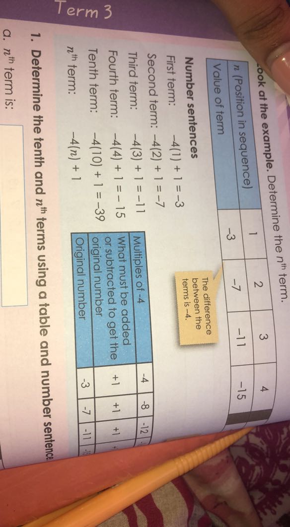 [GET ANSWER] 6ok at the example. Determine the n^th term. n (Position in sequence) 1 2 3 4 Value ...