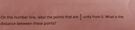 On the number line, label the points that are (5)/(2) units from 0 ...
