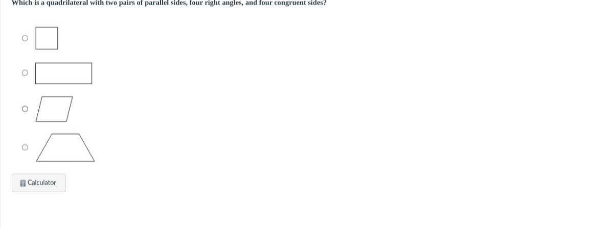 Which Is A Quadrilateral With Two Pairs Of Parallel Sides Four Right Angles And Four Congruent