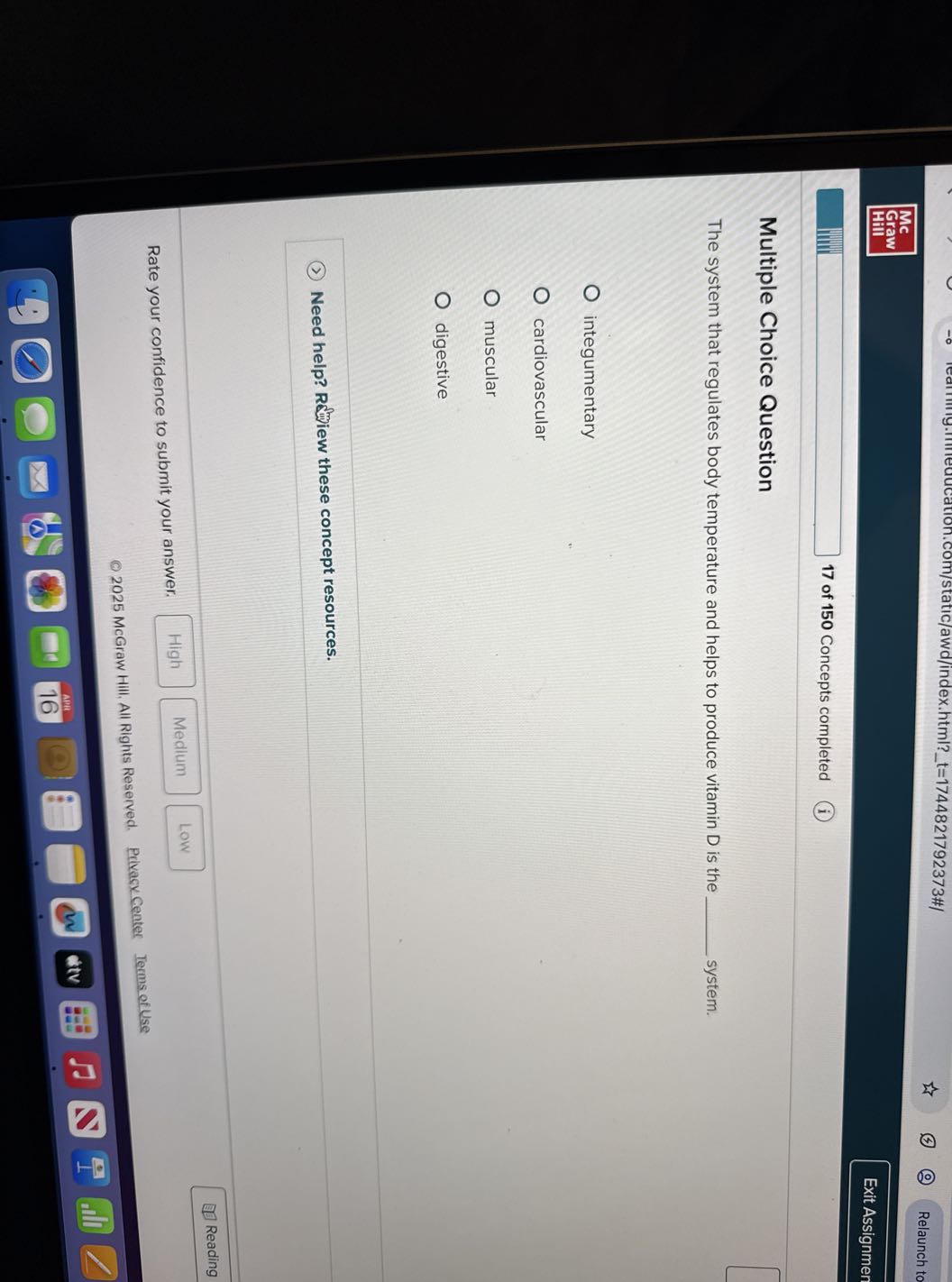 Mc Graw Hill Exit Assignmen 17 of 150 Concepts completed (i) Multiple ...