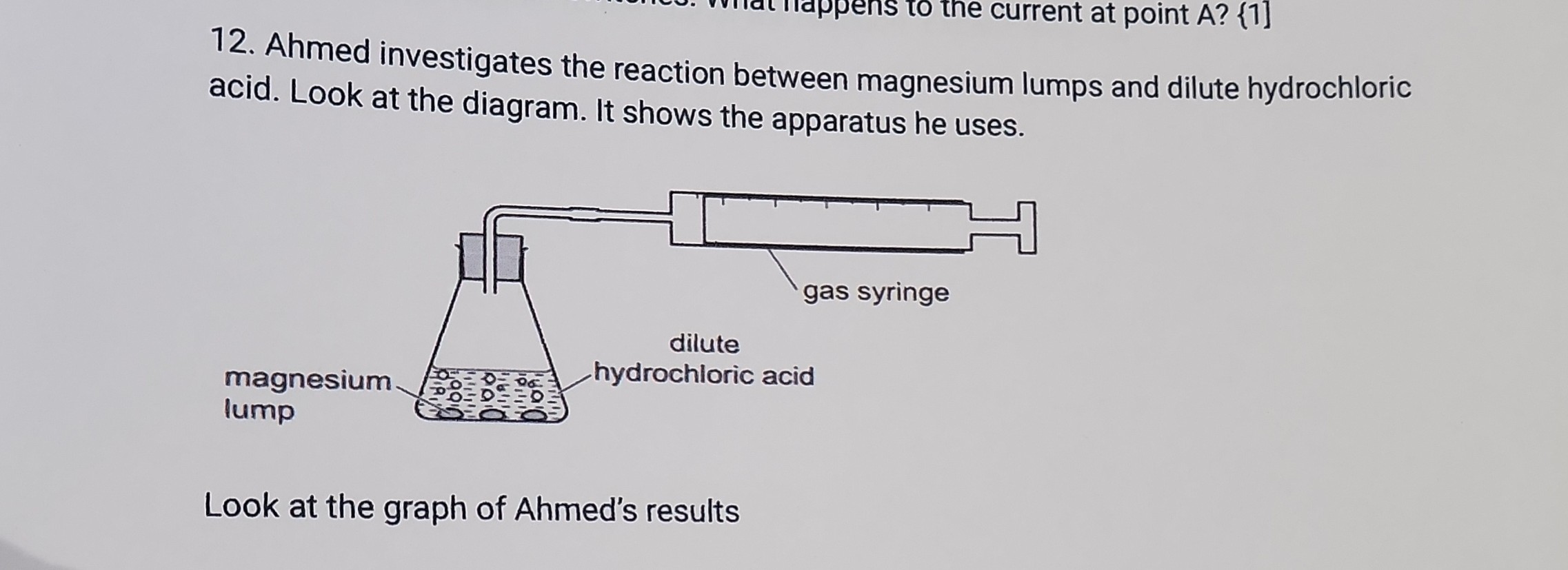 12. Ahmed investigates the reaction between magnesium lumps and dilute ...
