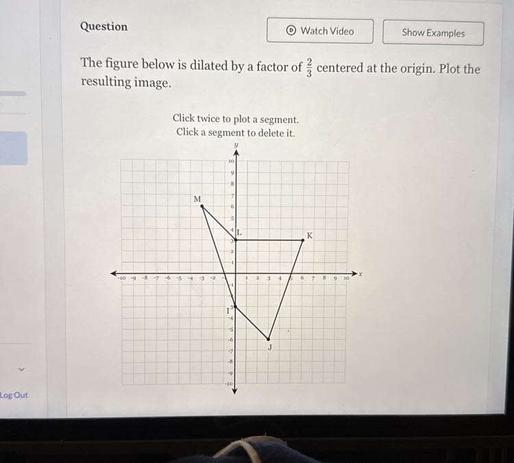 Question Watch Video Show Examples The figure below is dilated by a ...