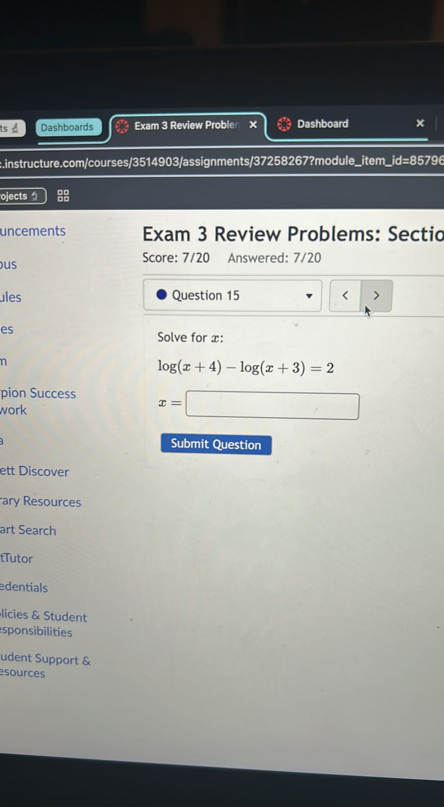 ts Dashboards Exam 3 Review Probler Dashboard instructure.com/courses ... ts Dashboards Exam 3 Review Probler Dashboard instructure.com/courses ...