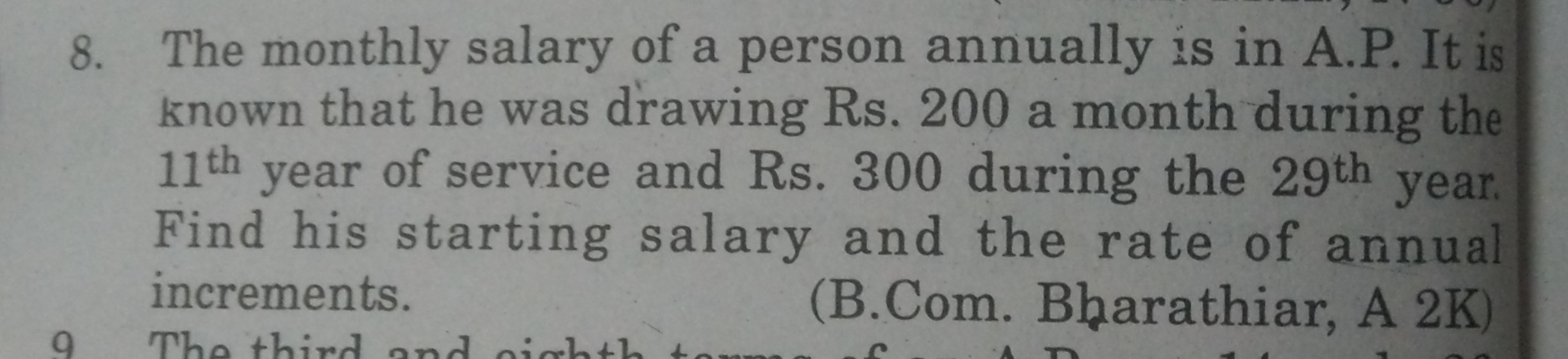 8 The Monthly Salary Of A Person Annually Is In Ap It Is Known That He 6036