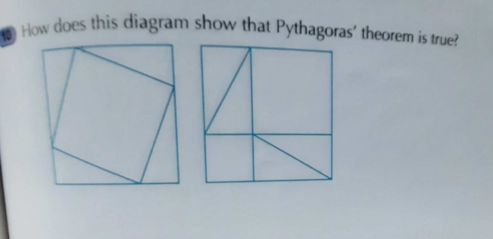 6 how does this diagram show that pythagoras theorem is true
