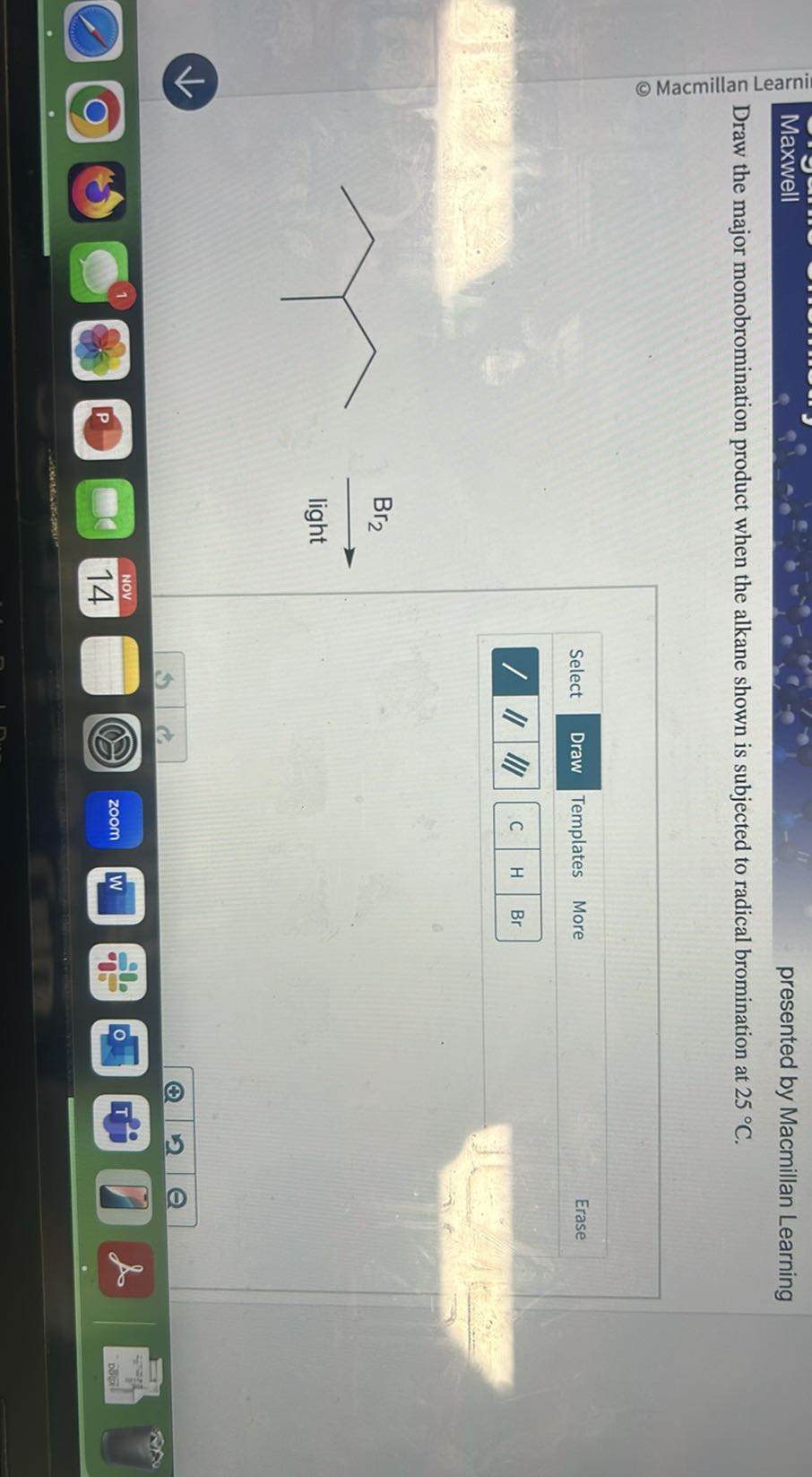maxwell presented by macmillan learning draw the major monobromination ...