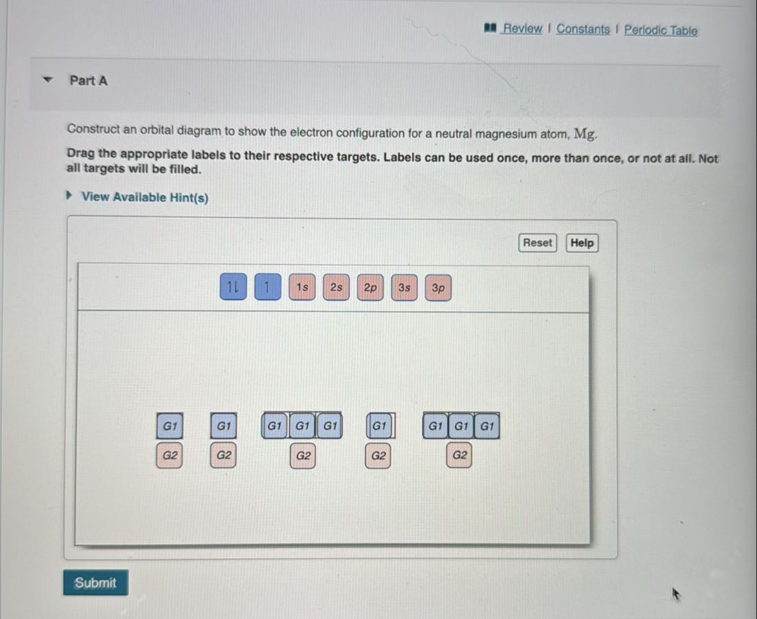 Review I Constants I Periodic Table Part A Construct an orbital diagram ...
