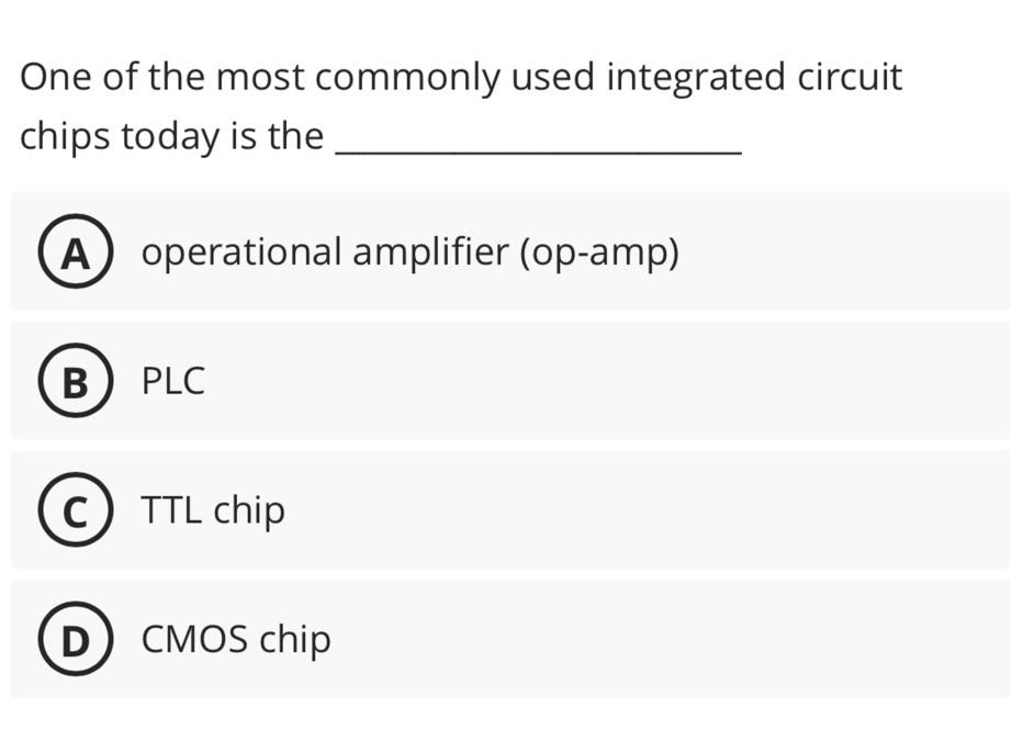 One of the most commonly used integrated circuit chips today is the (A ...