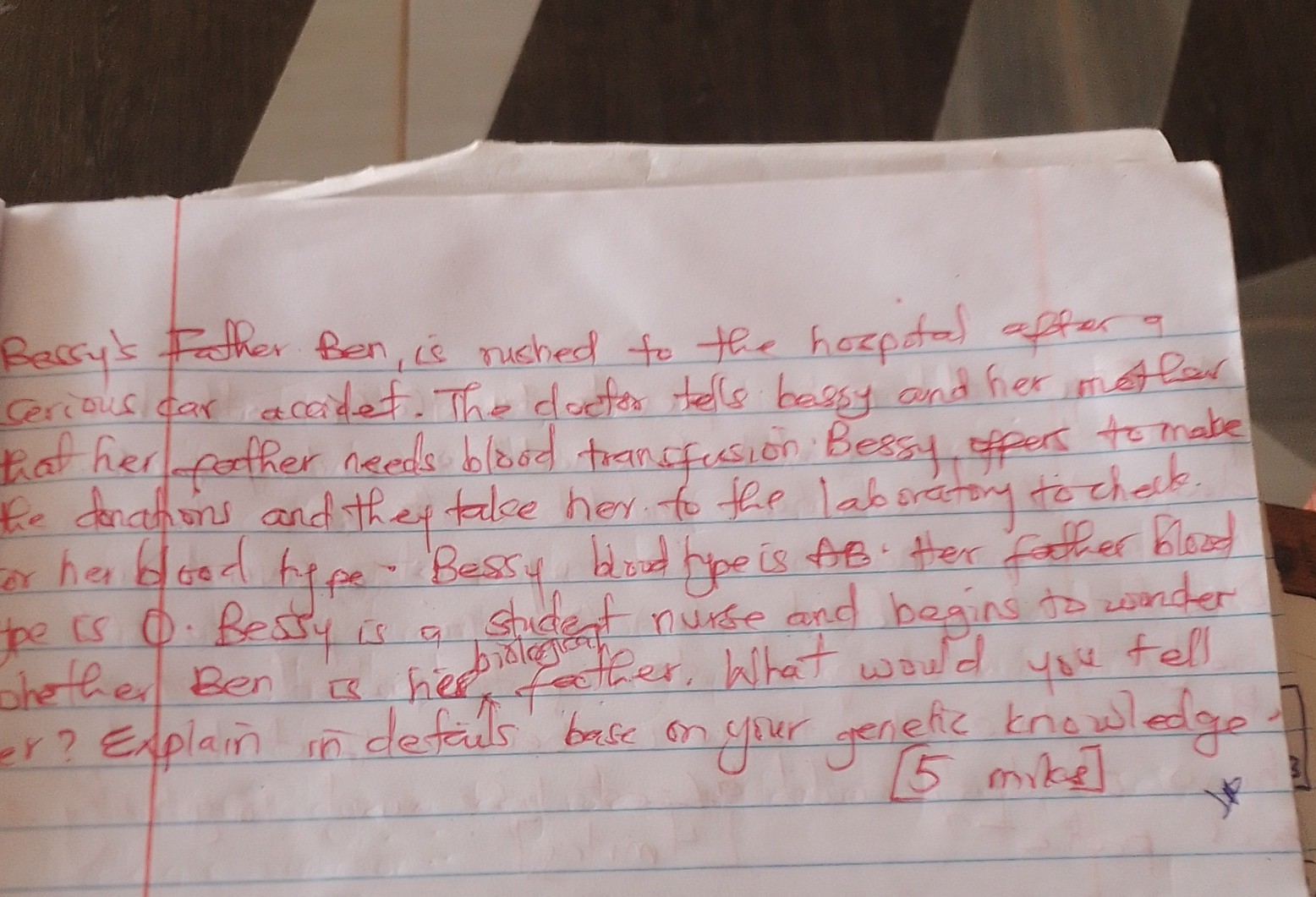 Bessy's Father Ben, is nushed to the hozputal ofter a cerious car ...