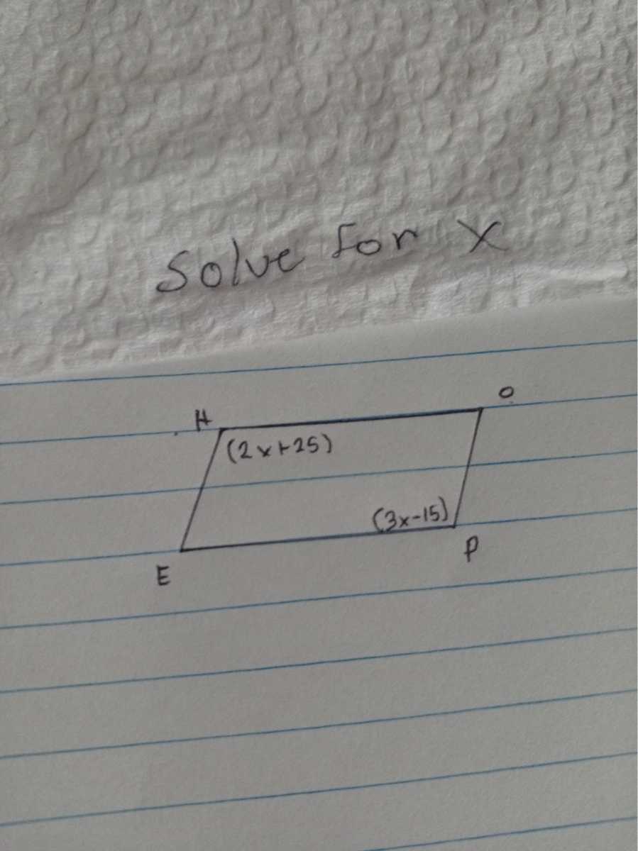 Solve for x
