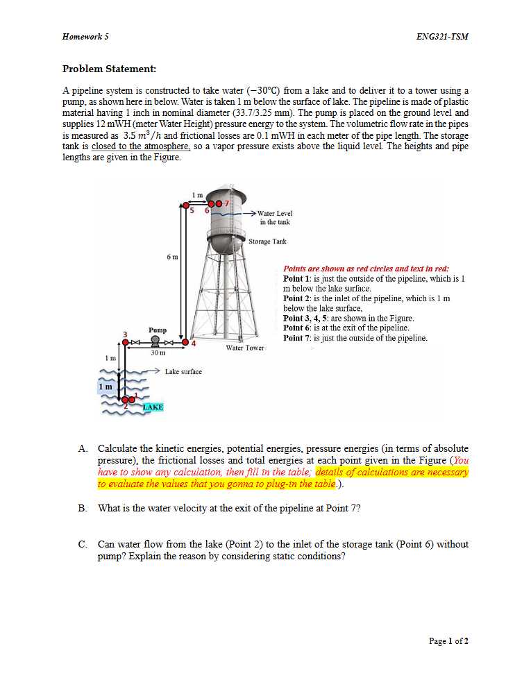 Homework 5 ENG321-TSM Problem Statement: A pipeline system is ...