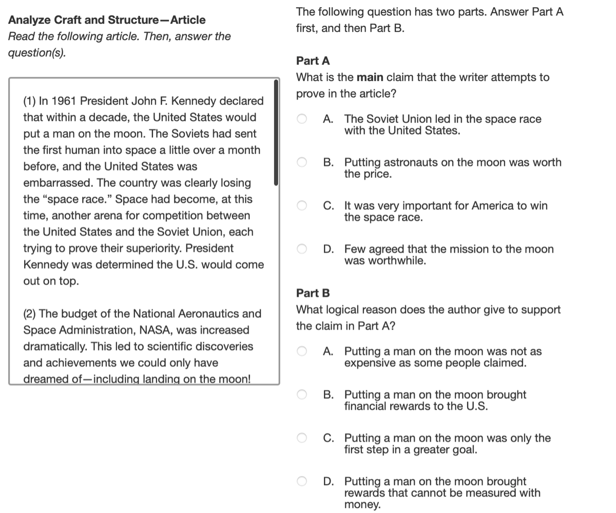 SOLVED: Analyze Craft and Structure-Article Read the following article ...