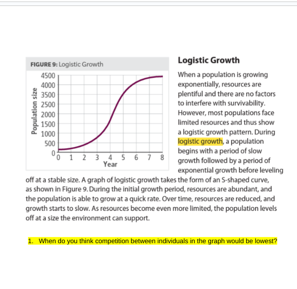 Logistic Growth When a population is growing exponentially, resources ...