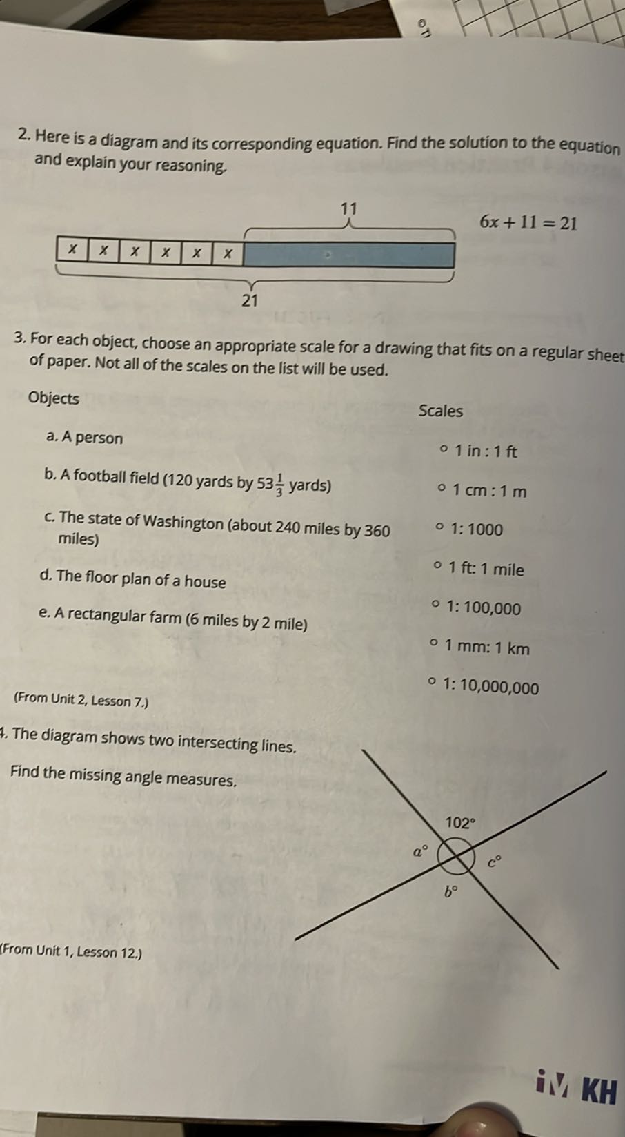 2 here is a diagram and its corresponding equation find the solution to ...