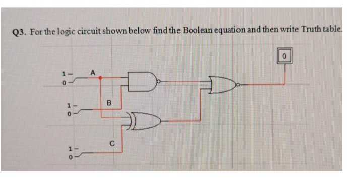 q3 for the logic circuit shown below find the boolean equation and then ... q3 for the logic circuit shown below find the boolean equation and then ...